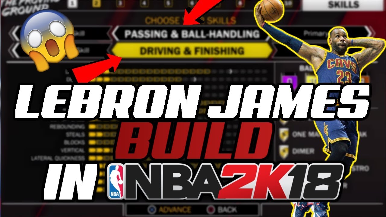 HOW TO MAKE LEBRON JAMES IN NBA 2K18! Nba 2k18 BEST small forward build ...