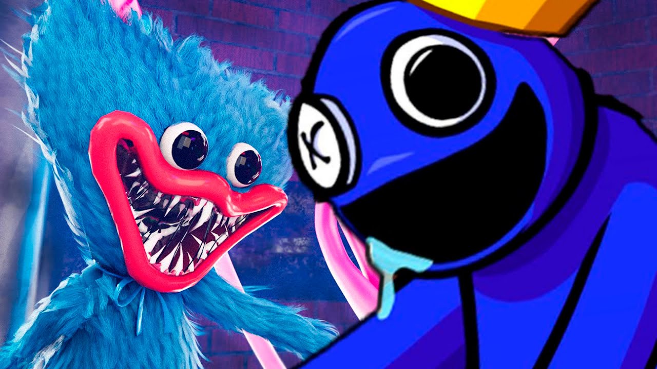 ORANGE Rainbow Friends reacts Blue VS Huggy Wuggy 🎶 (FNF Odd Friend but ...