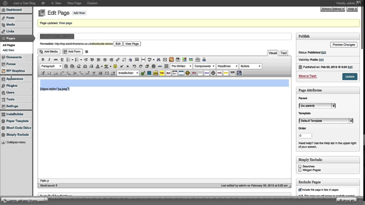 Wordpress Shortcodes Youtube