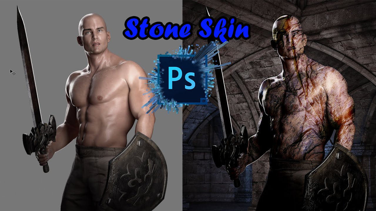 Stone Skin Effect Photoshop Tutorial - YouTube