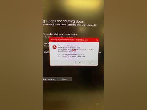 Windows Application Error while shutting down - YouTube