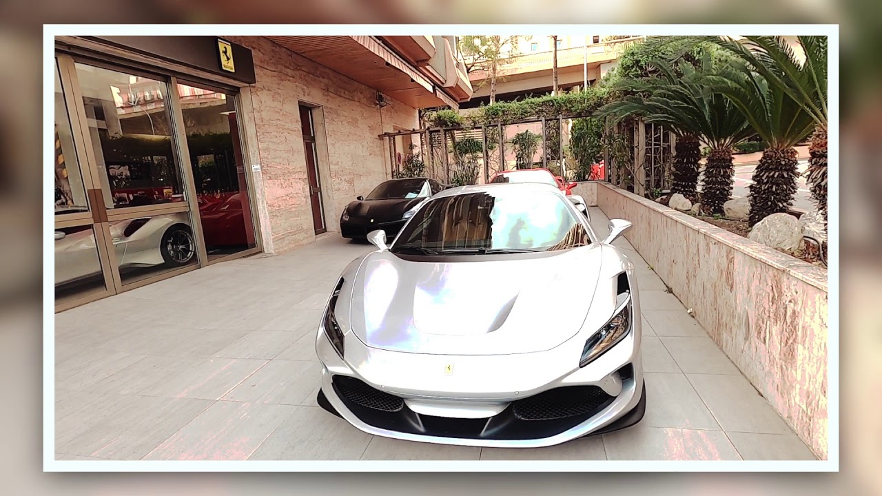 Monaco view from the Rocher and some luxury cars - YouTube