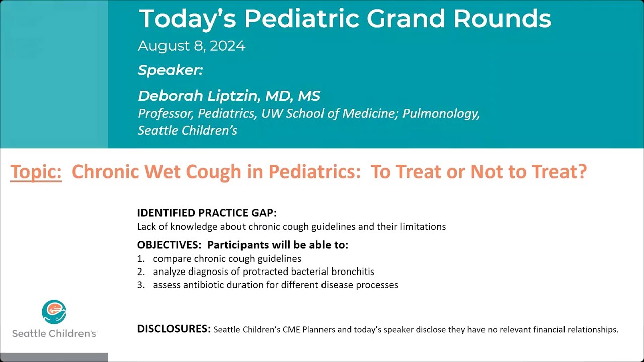 Chronic Wet Cough in Pediatrics: To Treat or Not to Treat? - YouTube