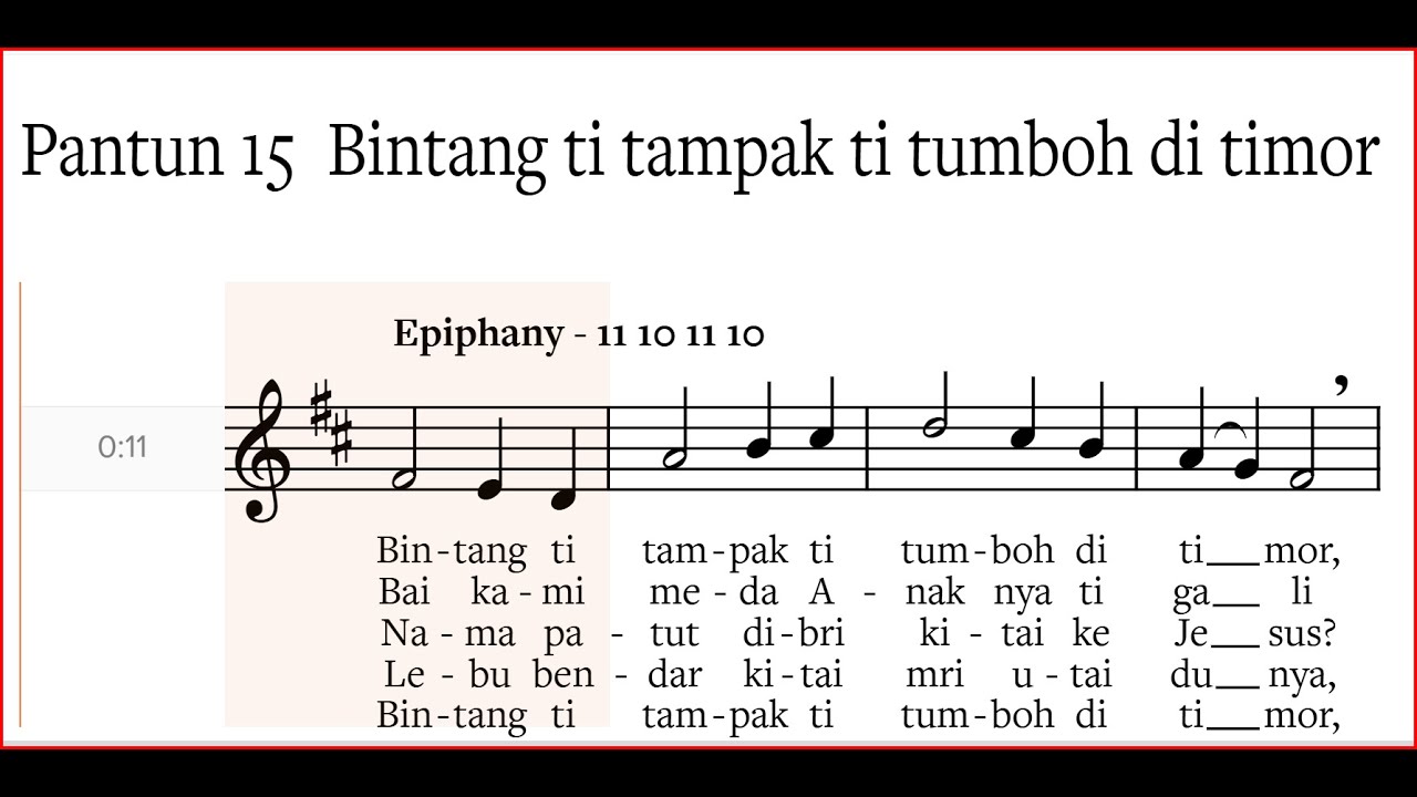 Pantun 15 Bintang ti tampak ti tumboh di timor - YouTube