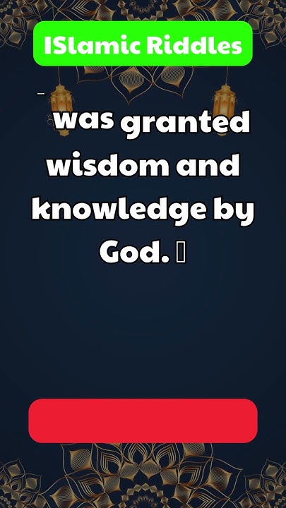 Islamic Riddles (Test Your Knowledge) - YouTube