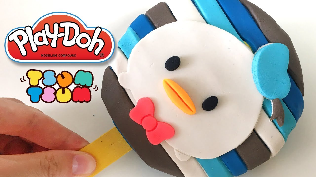 How to make DIY Tsum Tsum Donald Duck Popsicle with Play-Doh - CLAY ART ...