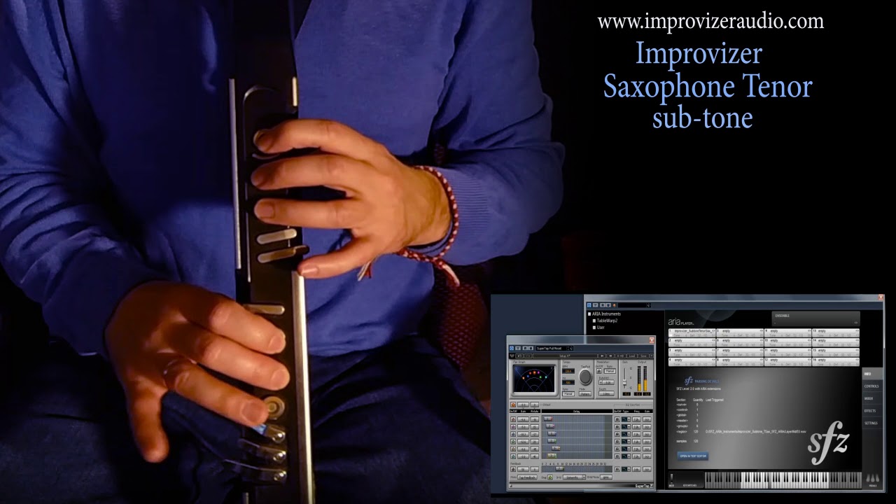 Tenor Saxophone SFZ sound library, AKAI EWI & ARIA player - YouTube