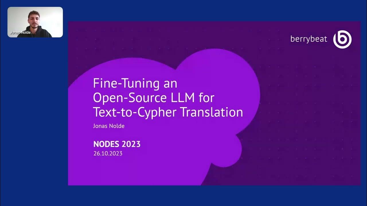 NODES 2023 - Fine-Tuning an Open-Source LLM for Text-to-Cypher Translation - YouTube