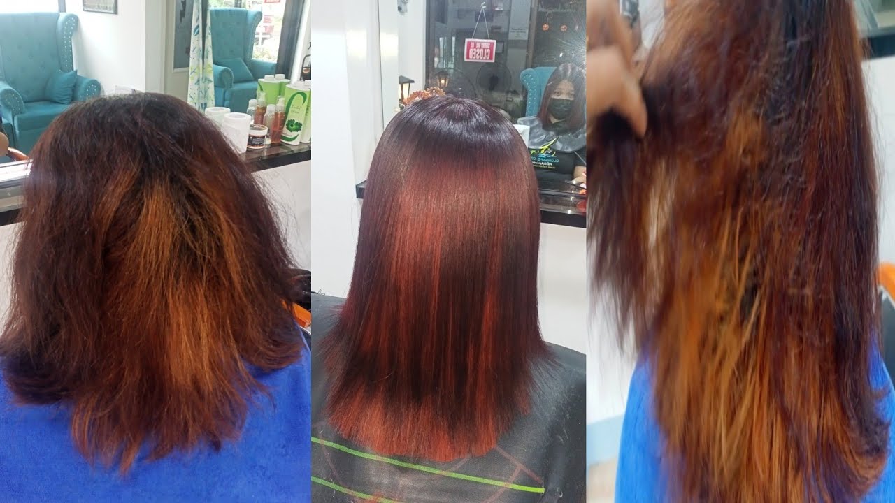 how to reband very dry hair/ bleach at kinulayan ng block - YouTube