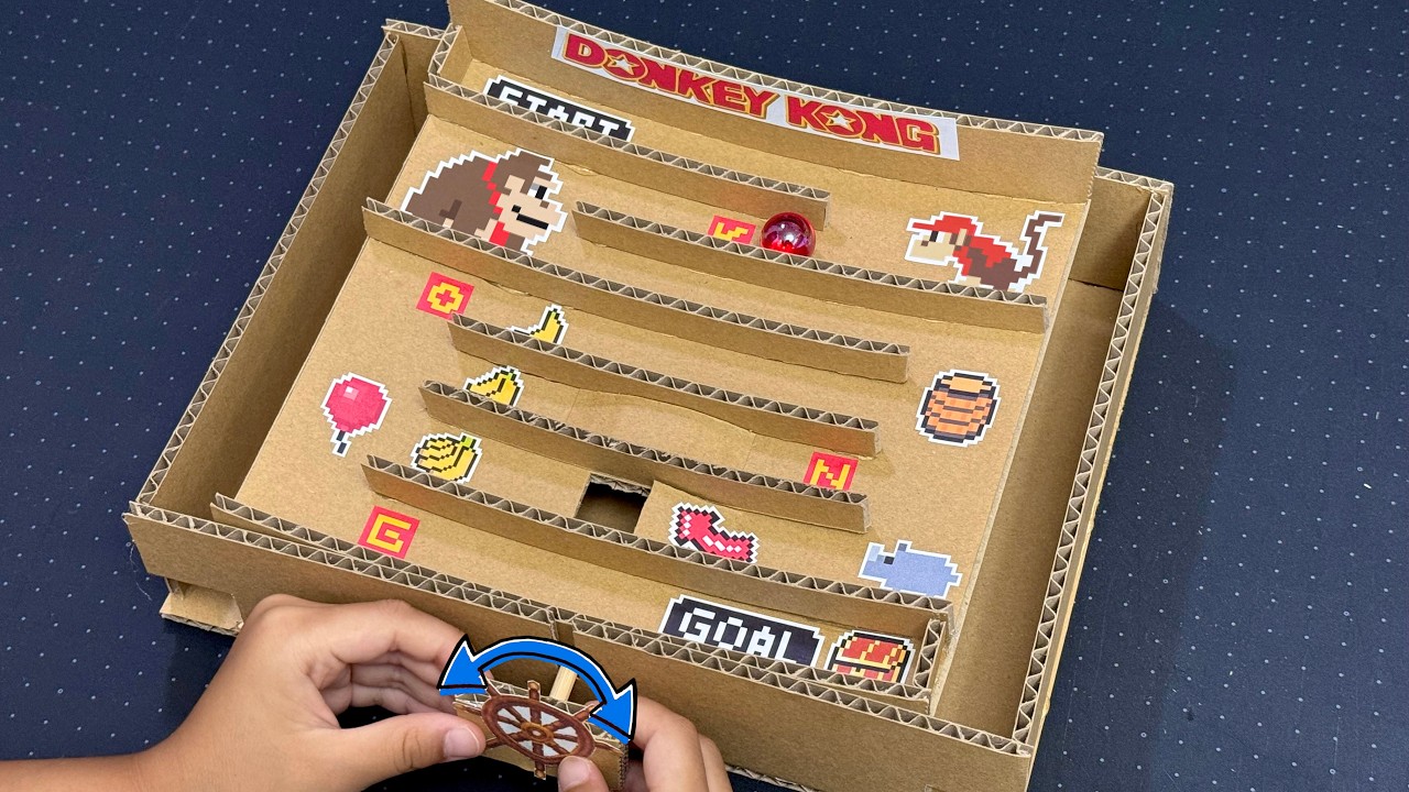 Donkey Kong Wobble Maze Game with Handle. Tutorial - YouTube