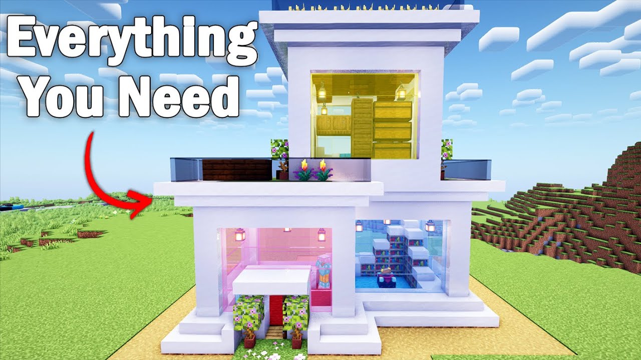 Minecraft : Ultimate Modern Cube House Tutorial 🏡⚒️ - YouTube