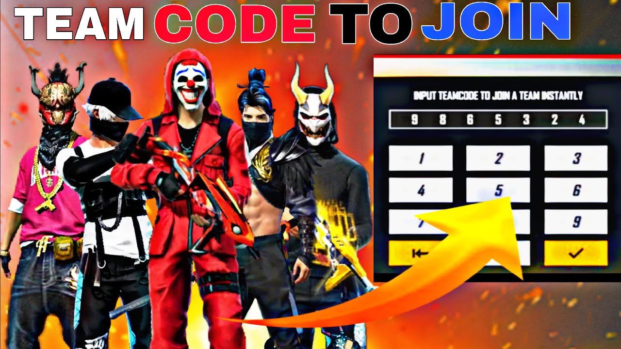 TEAM CODE TO JOIN//FREE FIRE LIVE//GUILD TEST #teamcodetojoin # ...