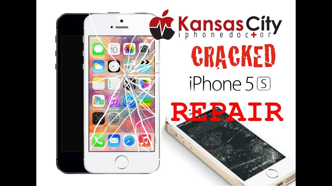 iPhone 5S Cracked Digitizer Repair - YouTube