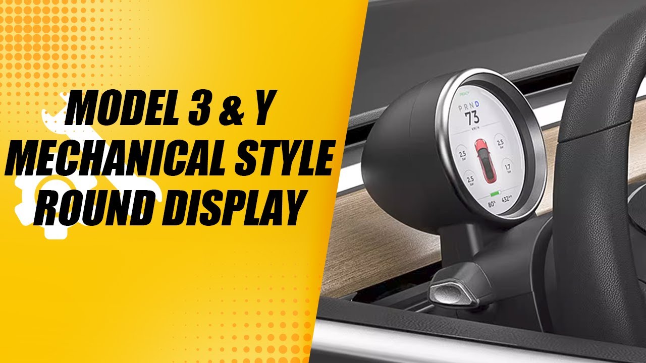 Model 3 & Y Mechanical Style Round Display Instrument Cluster - YouTube