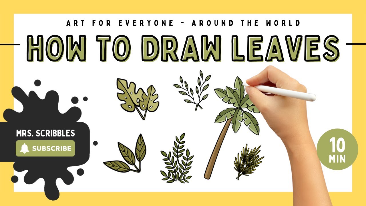 How to Draw Leaves | Easy Drawing Tutorial For Kids - Leaf Drawing ...
