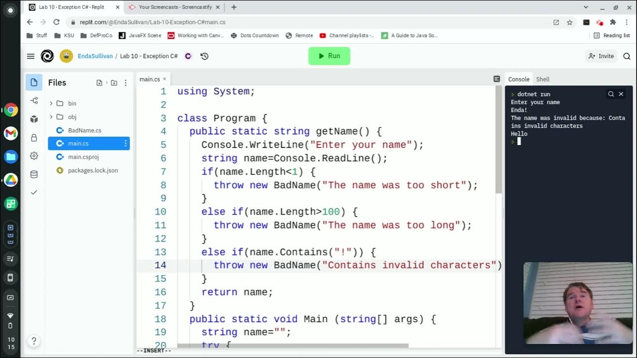 Lab 10 - C# - YouTube