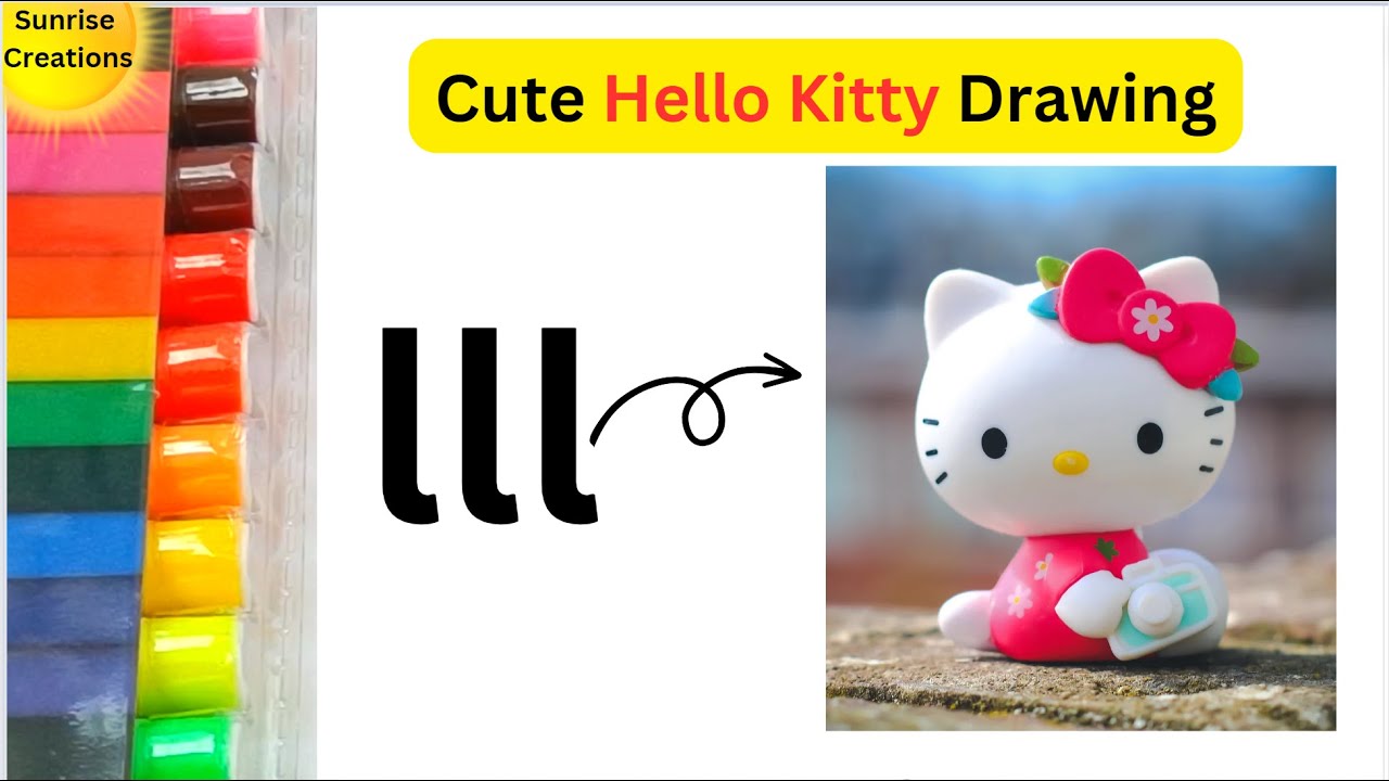 How to Draw Hello Kitty Step by Step from 111 | Easy Hello Kitty ...