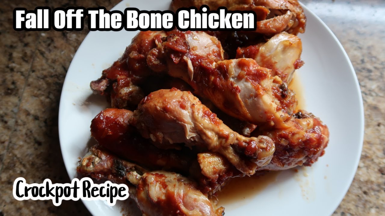 FALL OFF THE BONE CHICKEN | CROCKPOT CHICKEN RECIPE - YouTube