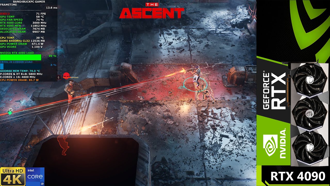 The Ascent Ultra Settings Ray Tracing 4K | RTX 4090 | i9 13900K 5.8GHz ...