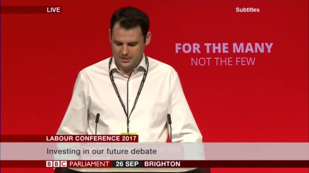 Jonny Roberts speaks to Labour conference 2017 re: Grammar Schools ...