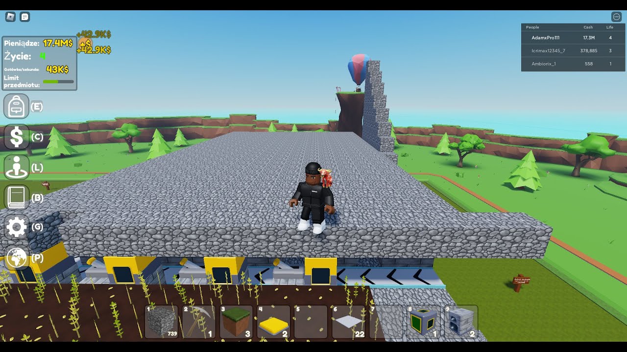 zarabiam z bloków w roblox "block tycoon - YouTube