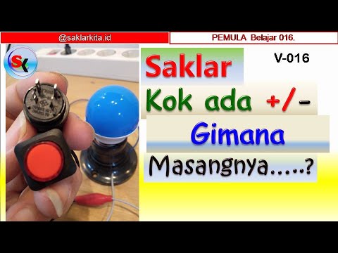 Cara Pasang Saklar 4 Pin Push On push Off degan Indikator Model lampu ...