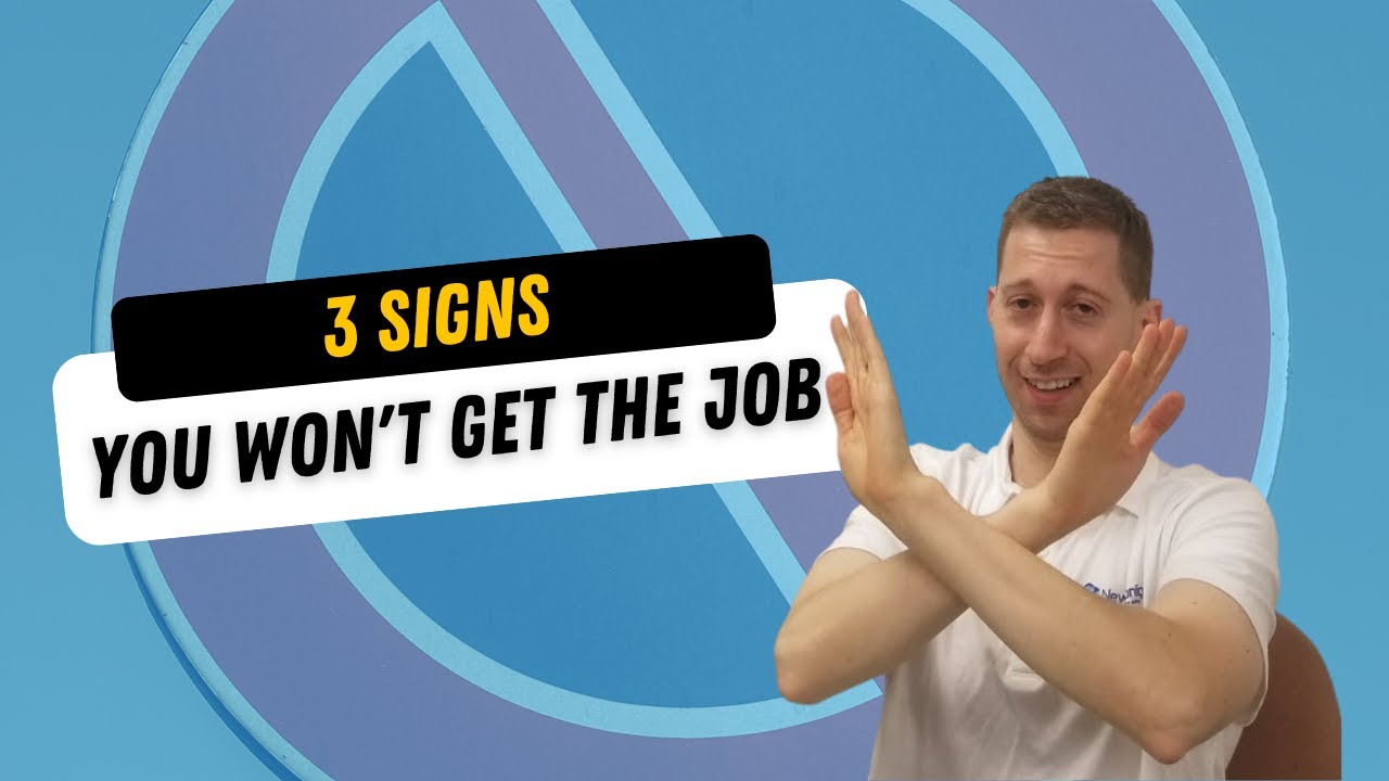 3 Signs You Will Not Get the Job - YouTube