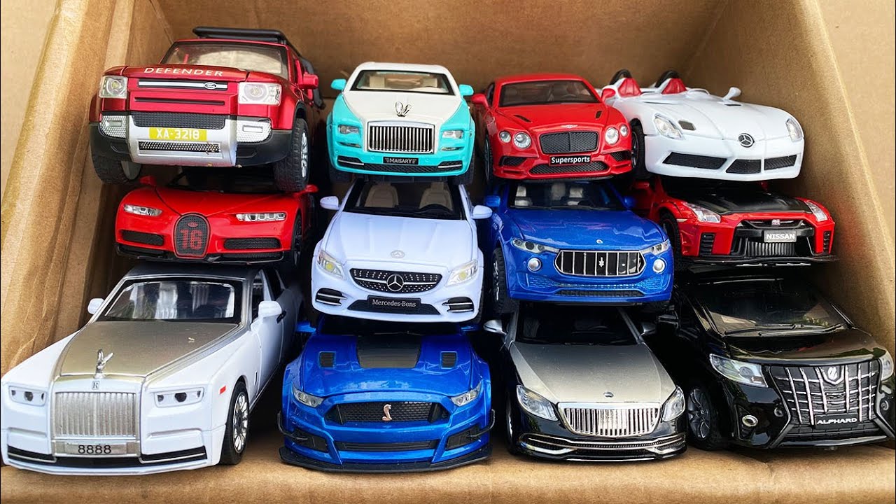Many brand of CARS in the BOX ( 7 minutes ) \ Big and Mini CARS. - YouTube