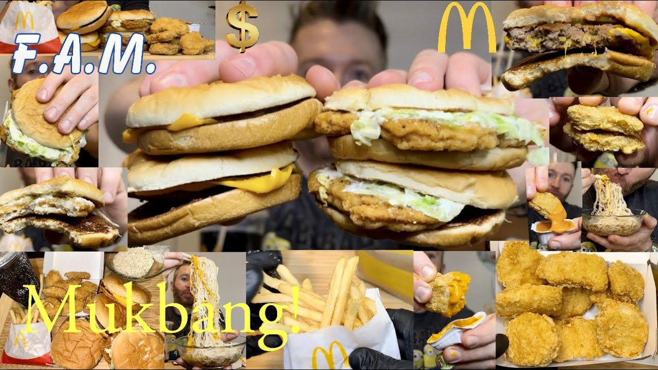 ASMR McDonald’s Dollar Menu $ McDouble, McChicken, Chicken McNuggets ...