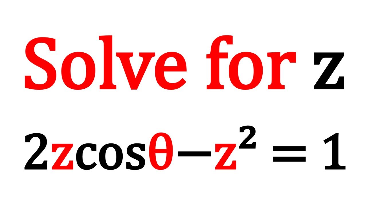 An Interesting Equation | Problem 301 - YouTube