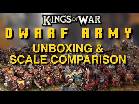 #unboxing Dwarf Army by Mantic Games + #scalecomparison #kingsofwar #warhammer #theoldworld #fantasy