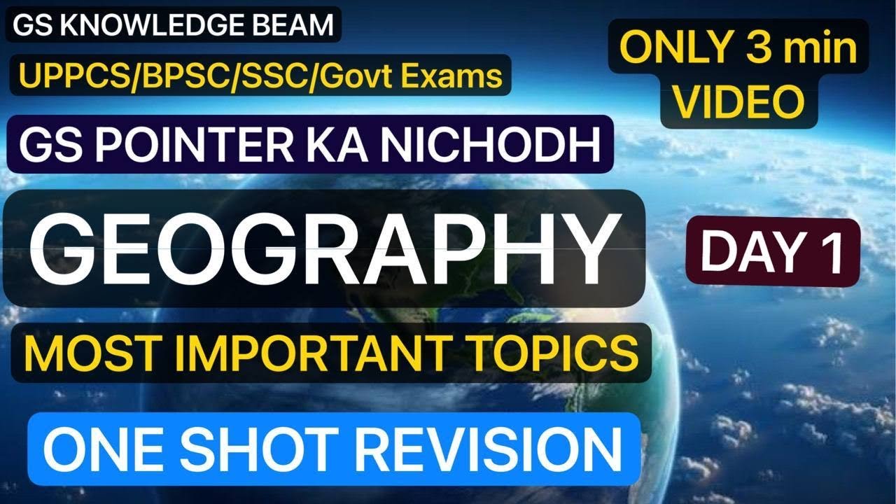Ghatna chakra Geography|GS Pointer ka nichodh in only 3 min|70th BPSC 2024| UPPCS |Indian ...
