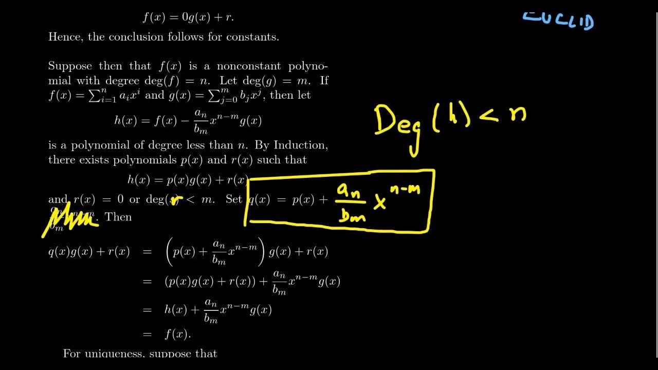 Polynomial Rings are Euclidean Domains - YouTube