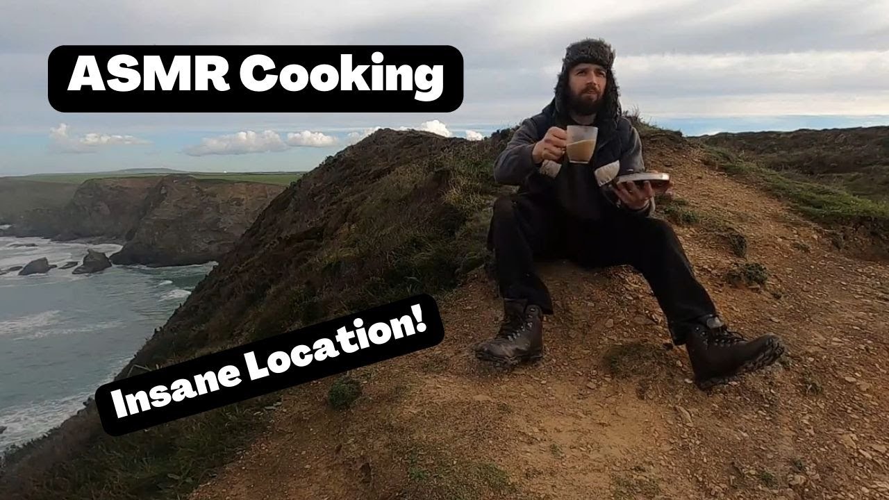 ASMR Outdoors Cooking and Eating | No Talking | INSANE Location - YouTube