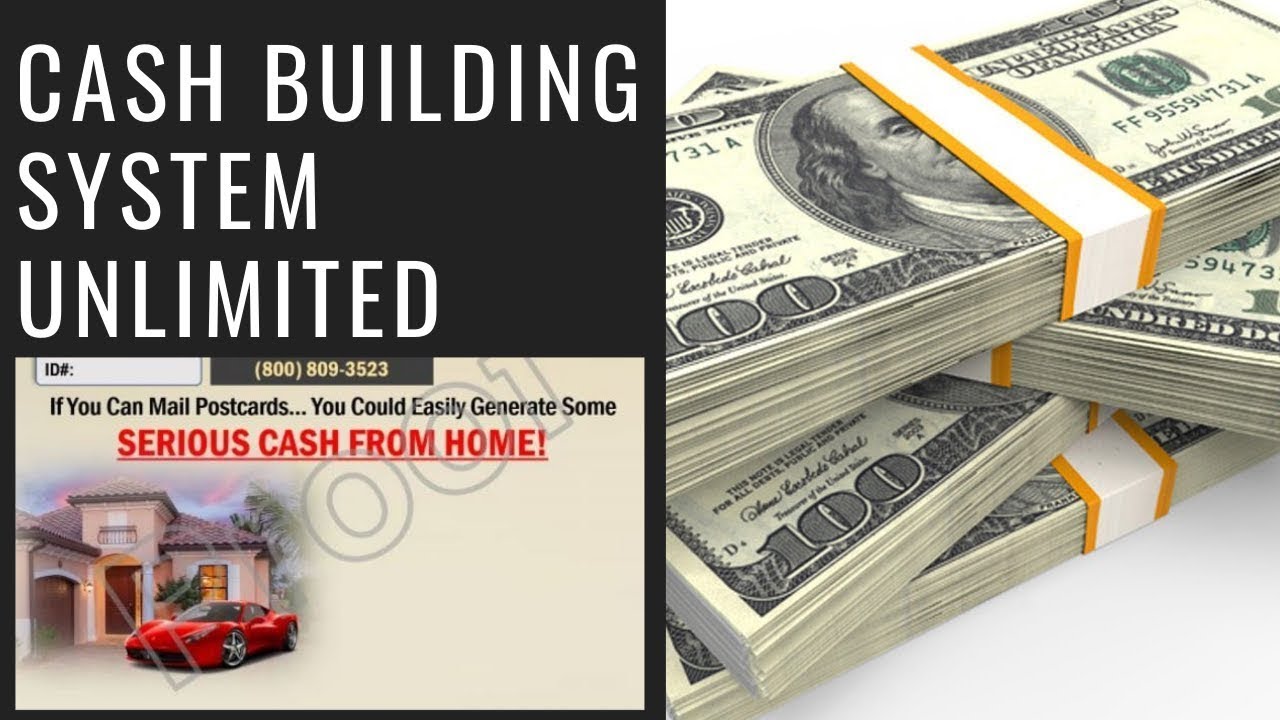 Cash building system unlimited get paid just to mail postcards - YouTube