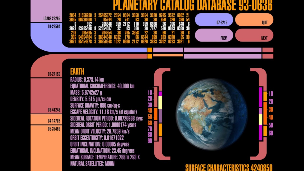 Planetary Surface Map Lcars HD Wallpaper: Star Trek Spaceship