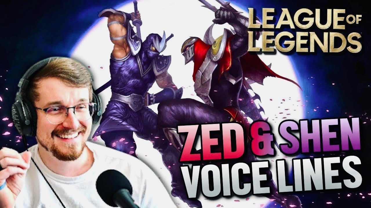 WoW Nerd Reacts to SHEN & ZED VOICE LINES! - YouTube