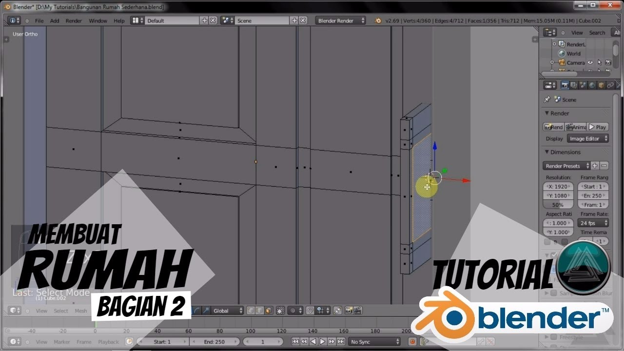 Modeling Rumah | bagian 2 | Pintu | Tutorial Dasar Blender 3D Lengkap HD - YouTube