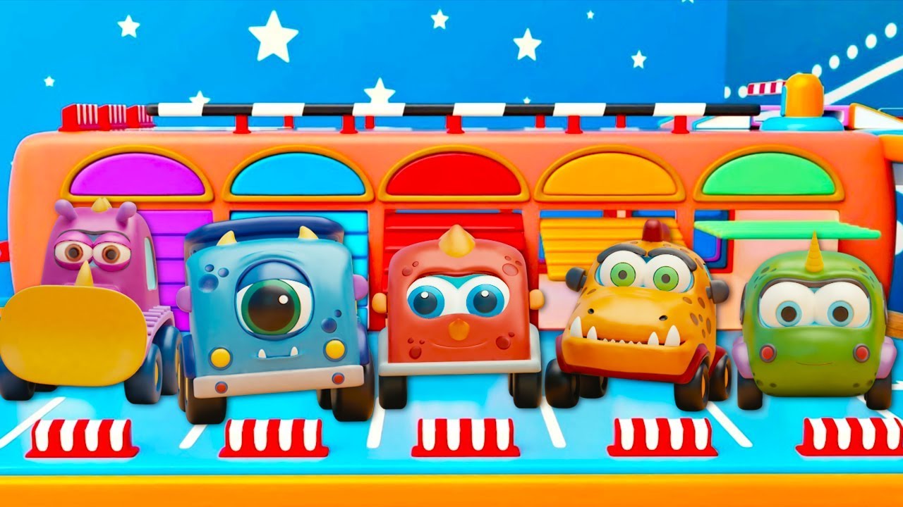 Mocas Cars Cartoons: Monster Cars for Kids Play Hide and Seek - Toy ...