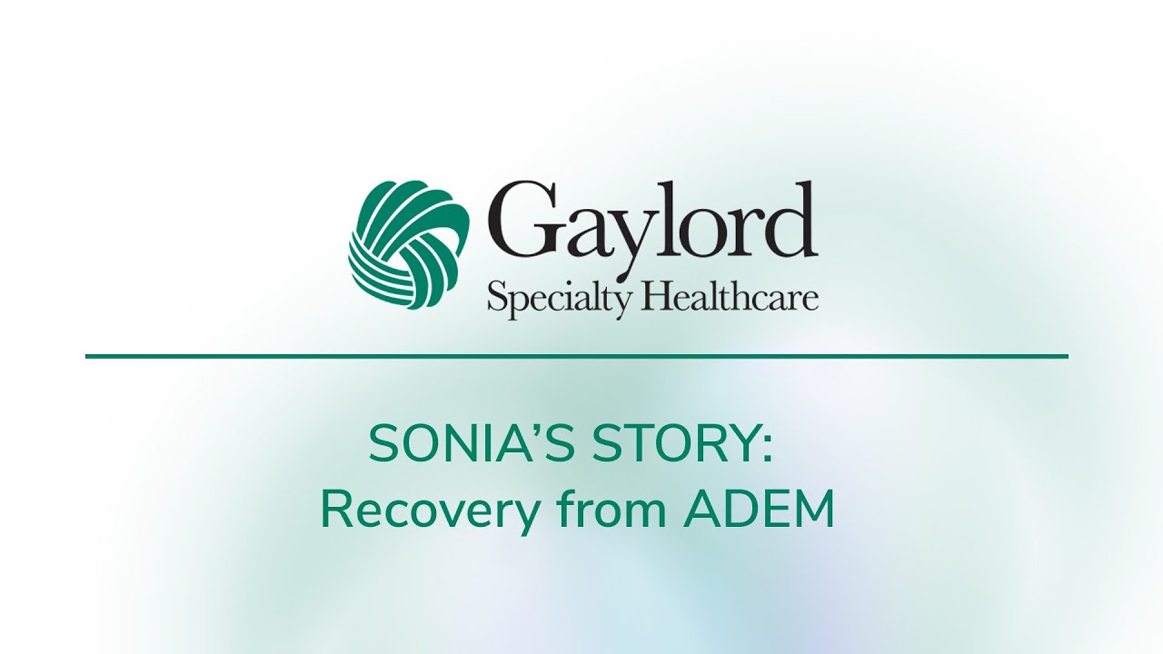 Sonia's Story: Recovery from ADEM - YouTube