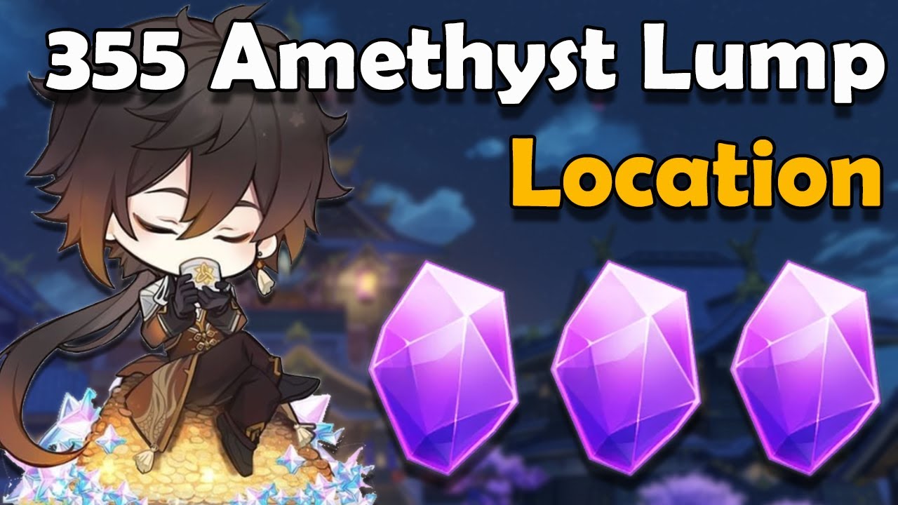 355 Amethyst Lump Farming Route Location Genshin Impact - Lokasi ...