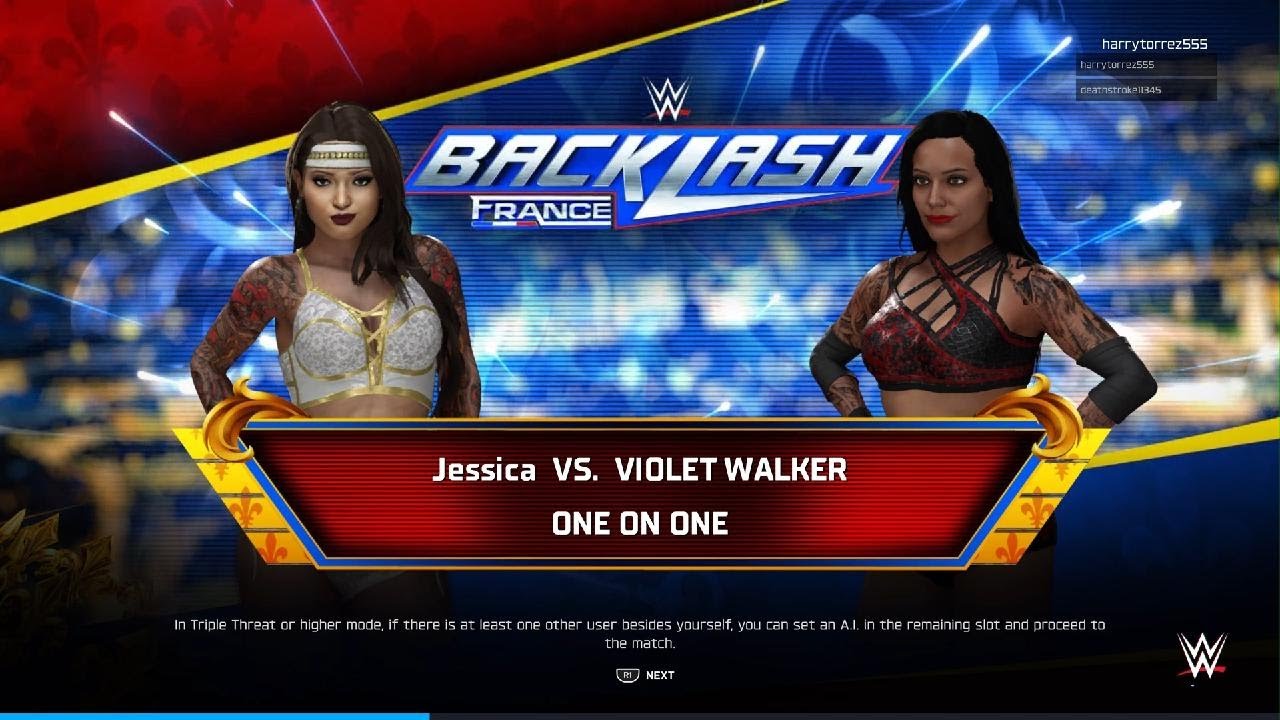 WWE 2K25 Jesmerizing Jessica vs Violet Walker - YouTube