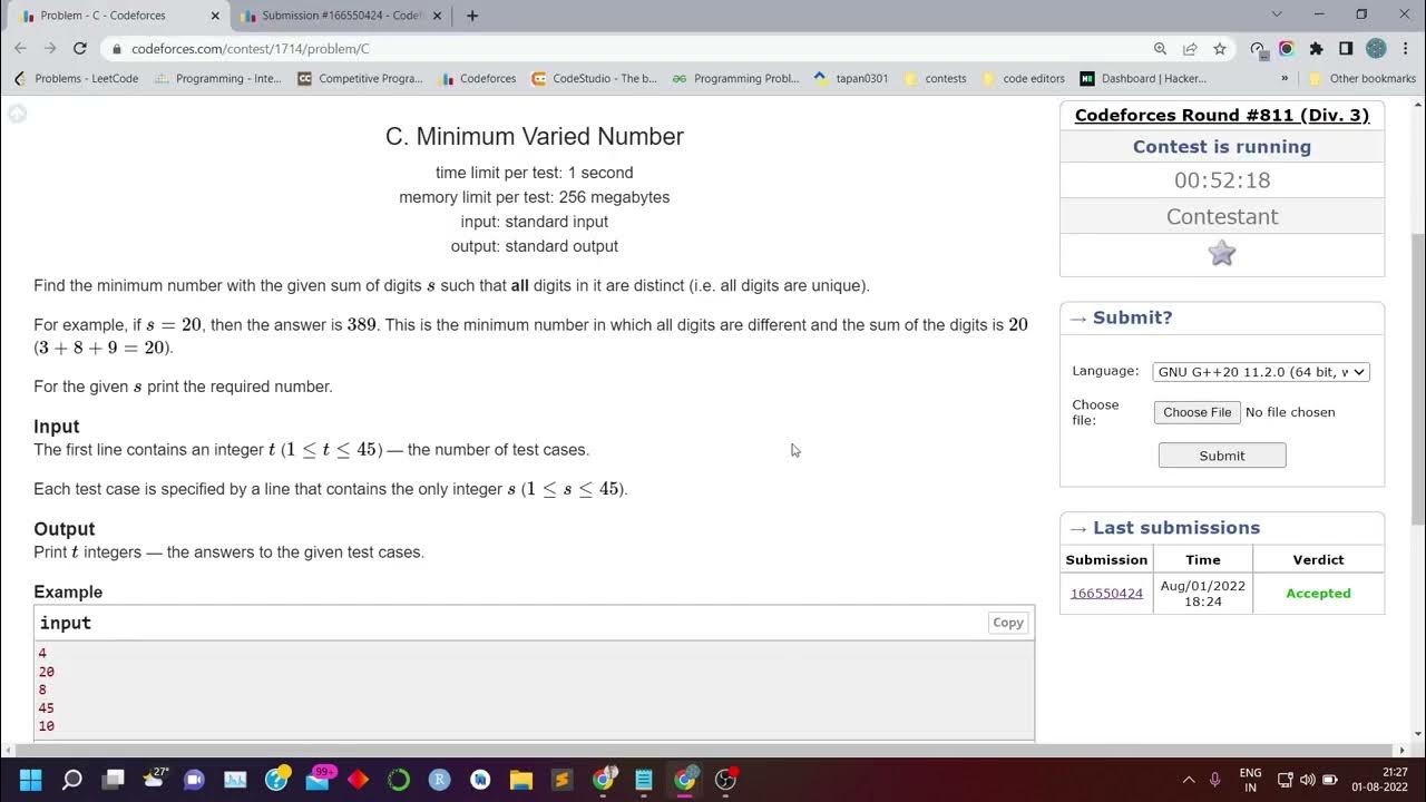 Codeforces Round 811 Div 3 Solutions Youtube