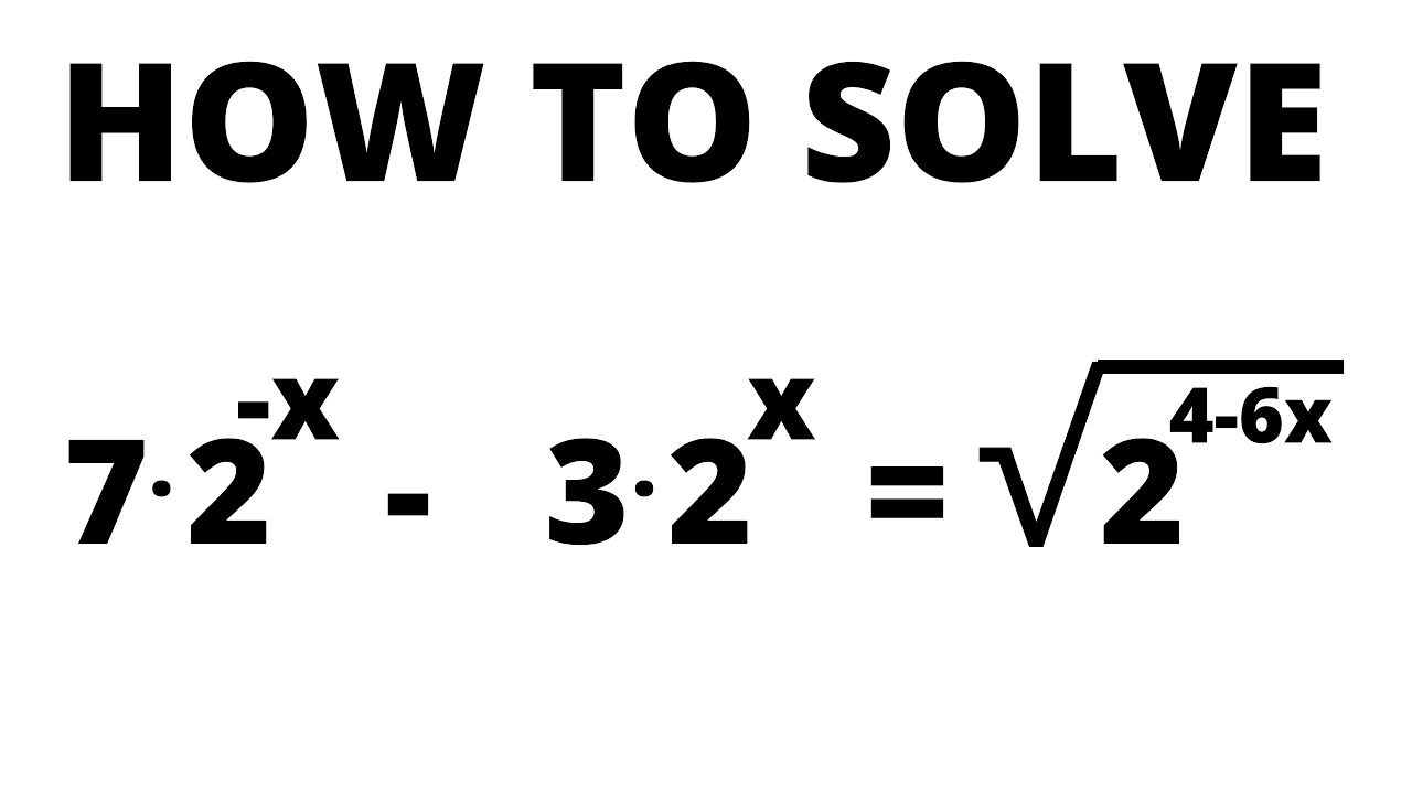 An exponential equation with a power of x and radical - YouTube