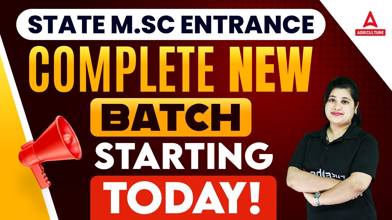 State M.sc Entrance | Complete New Batch Starting Today | By Heena Ma ...