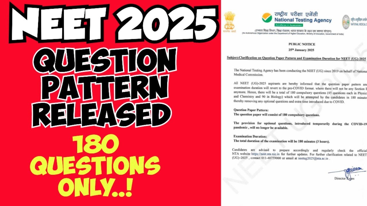 NEET Examination 2025|NEET Question Paper| Pattern Released|2025 ...