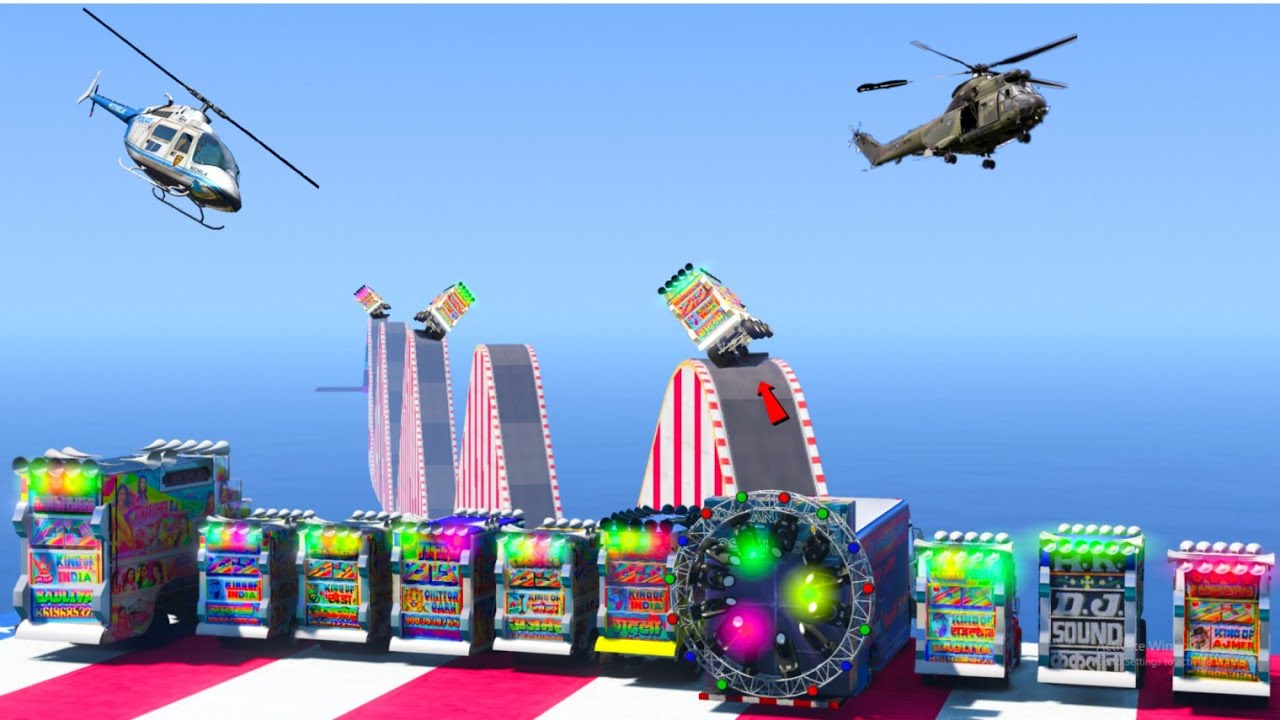 पूरी दुनिया का सबसे लंबा !! Super Mega Ramp Challenge 🤑🤬 GTA-5 !! World ...