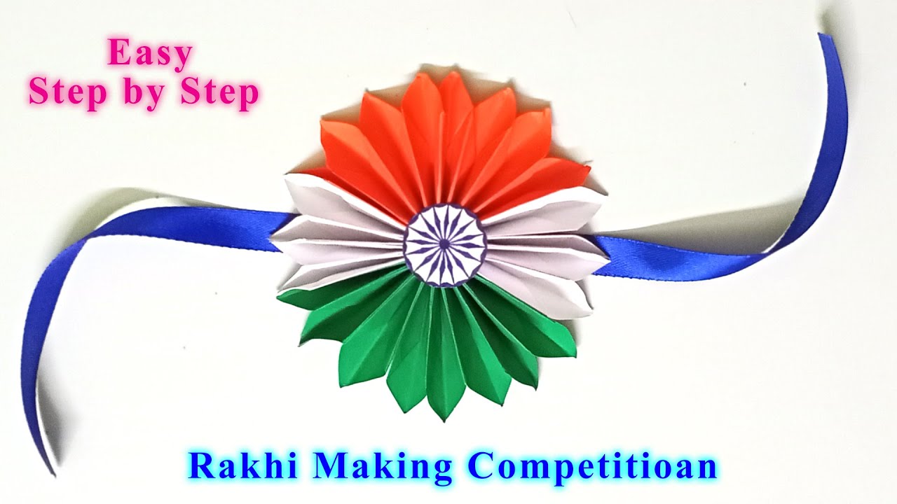 DIY RAKHI || KIDZEE RAKHI MAKING COMPETITION || TRI COLOR RAKHI || HOW ...