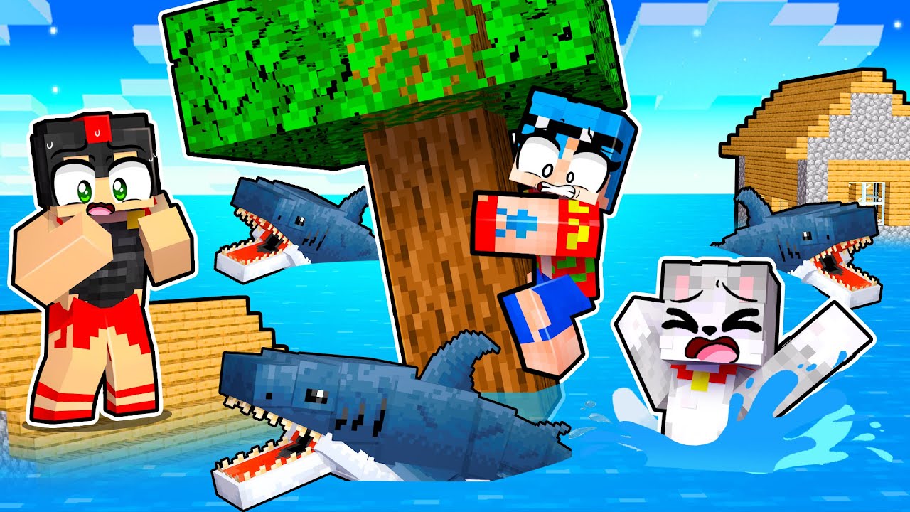 Minecraft PERO el AGUA SUBE cada MINUTO 😱 Los COMPAS - YouTube