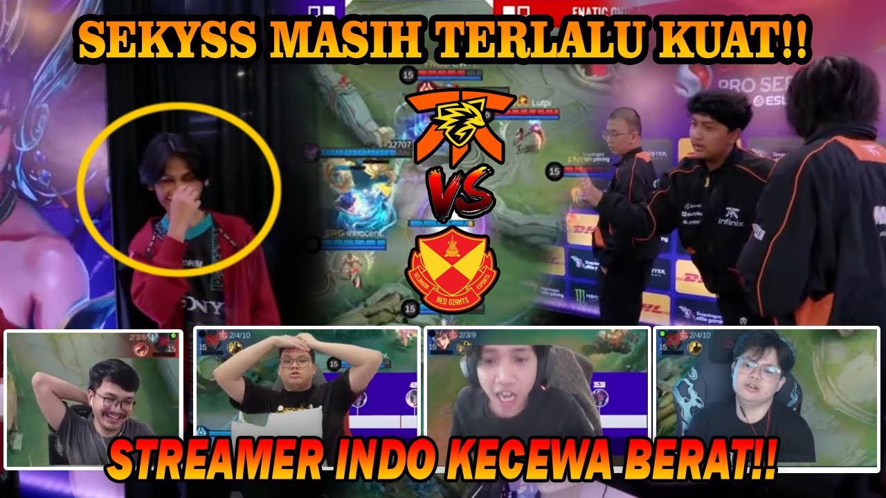 REACTION PARA STREAMER SRD VS ONIC SEKYSSS MENGAMUK DAN BELUM ...